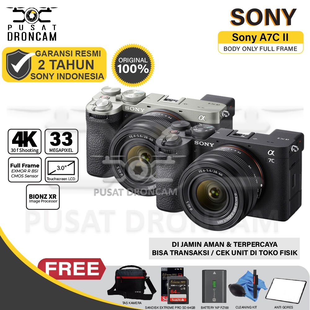Jual Sony A7C II kit 28-60mm Mirrorless Alpha A7 C Mark 2 28-60 mm A7CII | Shopee Indonesia