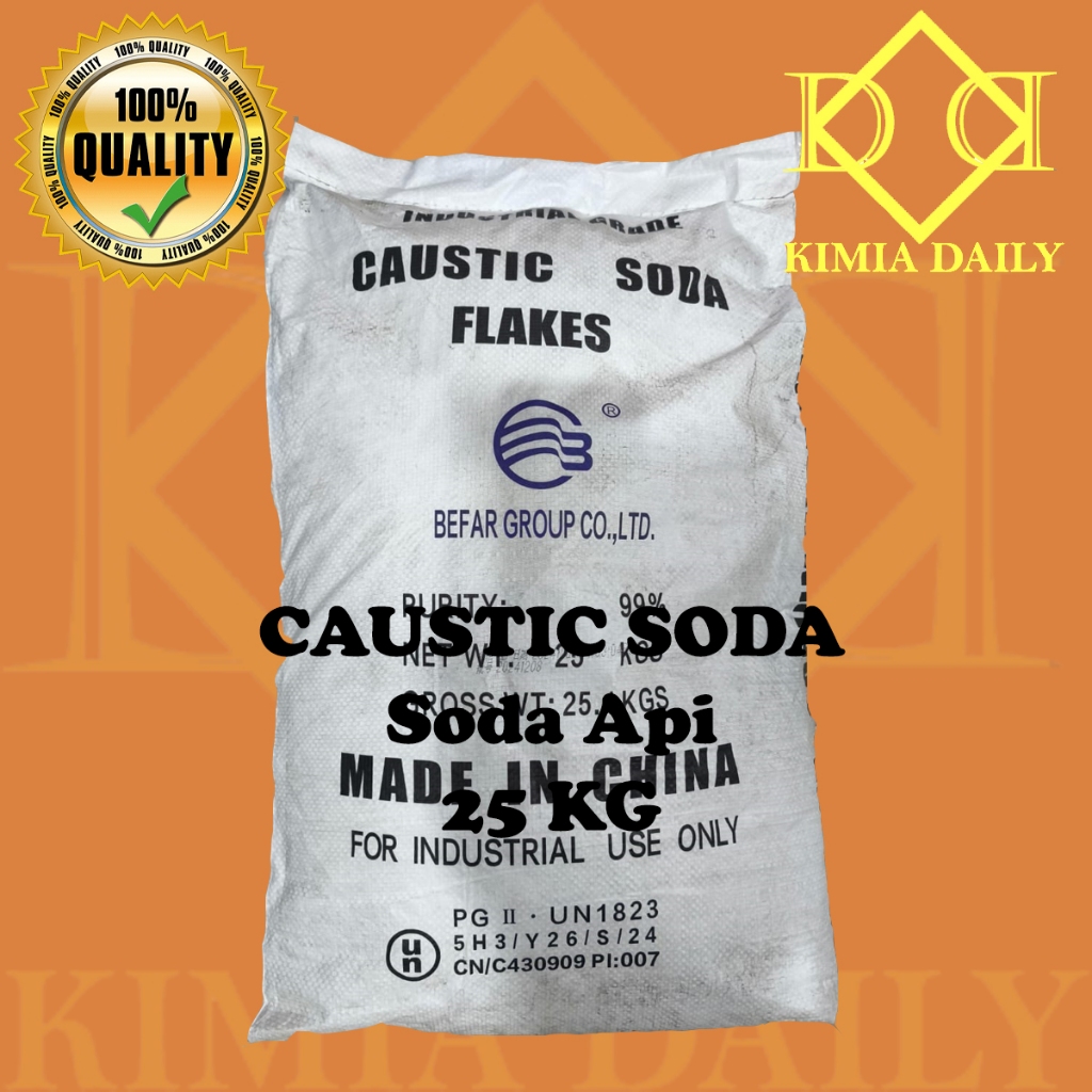 Jual Caustic Soda Flake / Soda Api / NaOH 99% - 25 KG | Shopee Indonesia