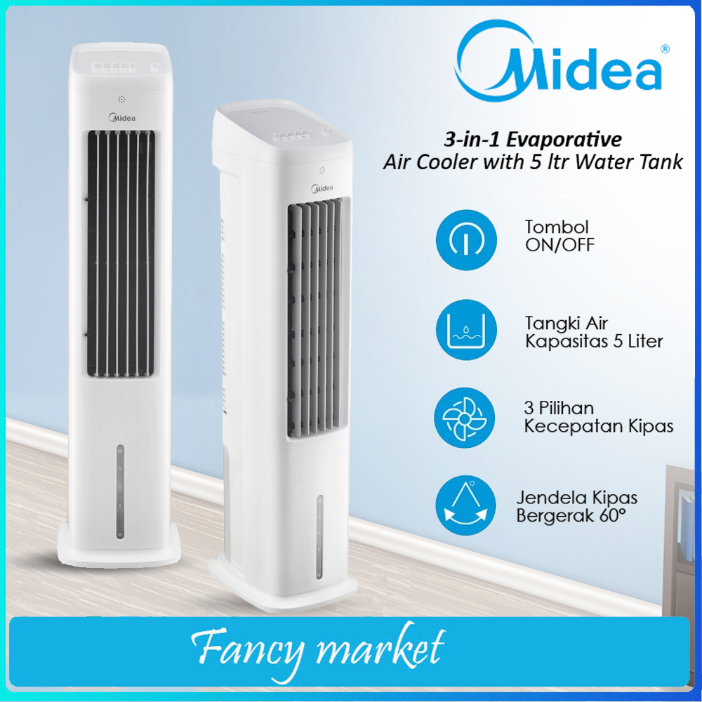 Jual AIR COOLER TOWER MIDEA MAC-500M0BPW Kapasitas 5 liter Low Watt Air ...