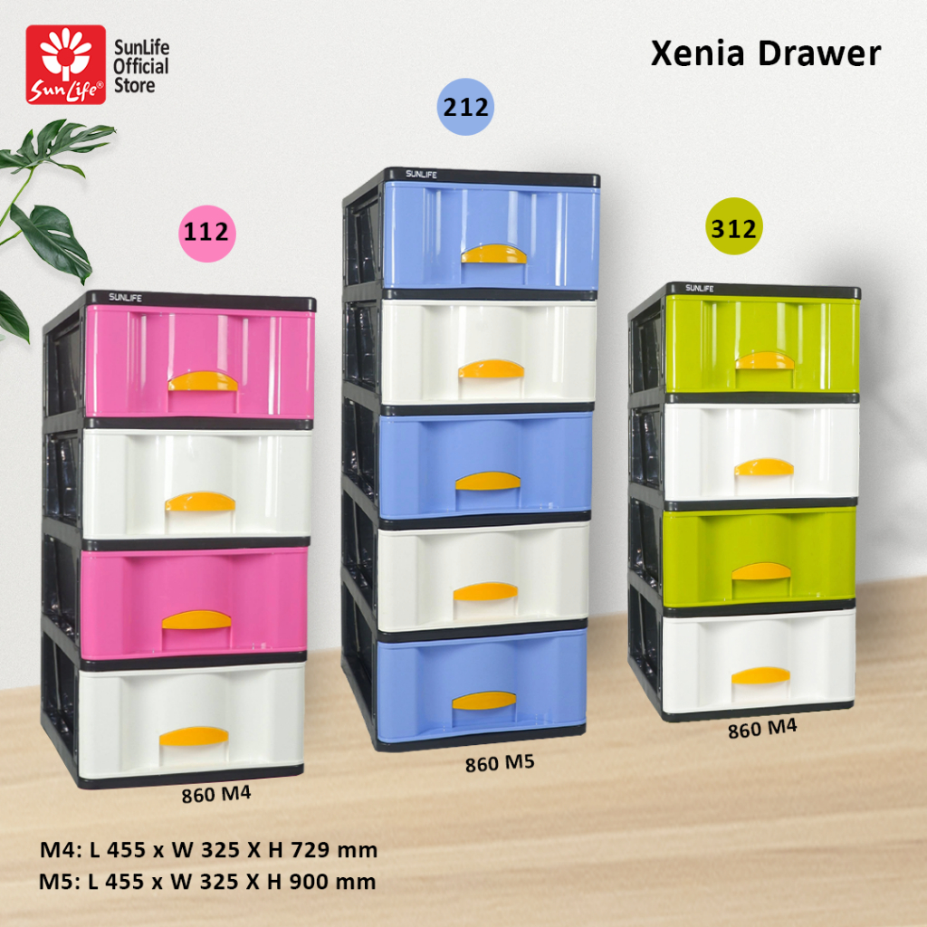 Jual SunLife Xenia Drawer Lemari Pakaian 4 & 5 Susun – Rak Drawer ...