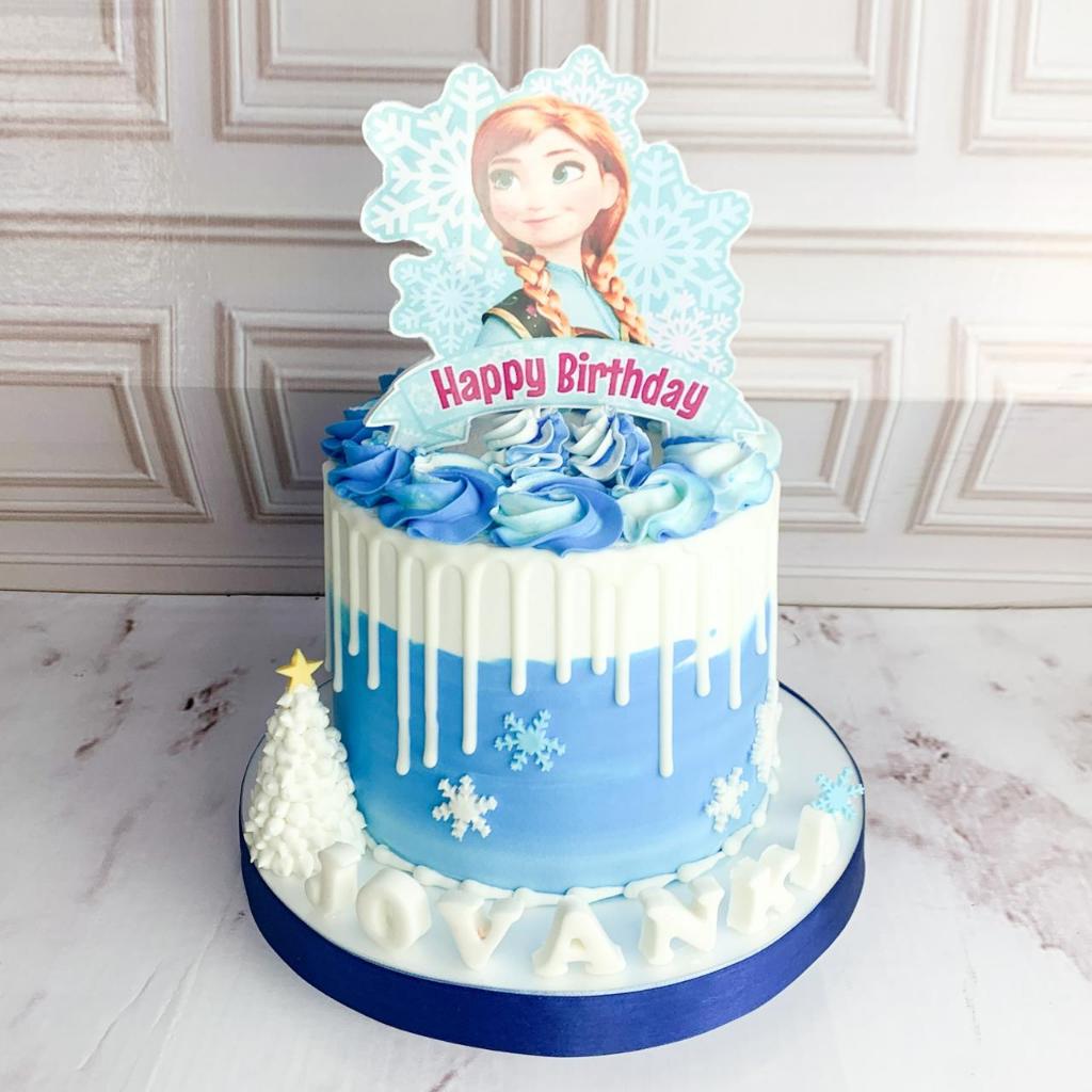 Jual Kue Ulang tahun/Birthday Cake/Kue Ultah tema Anna/Kue Frozen/Kue ...