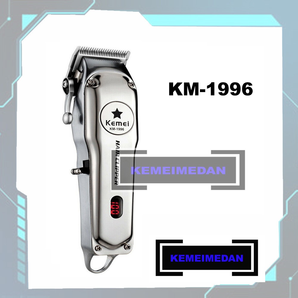 Jual KEMEI KM-1996 Alat Cukur Electric Full Metal / Hair Clipper Professional | Shopee Indonesia