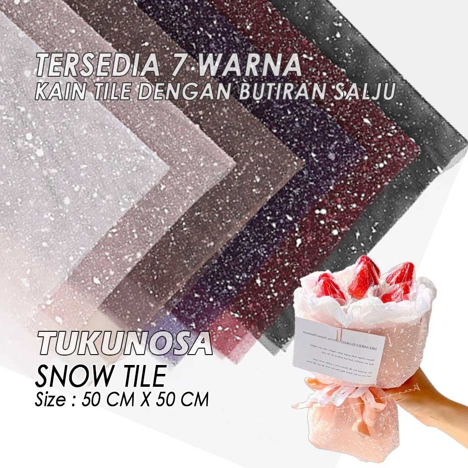 Jual FLOWER WRAPPING MESH SNOW TILE - JARING SALJU JALA SALJU TULLE ...