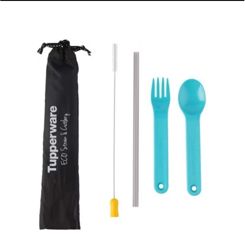 Jual Tupperware eco straw cutlery & brush | Shopee Indonesia