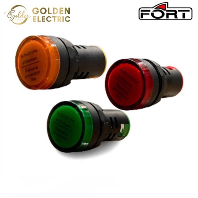 Jual Pilot Lamp LED 22 MM 22MM 220V AD22-22DS FORT AD2222DS Merah ...