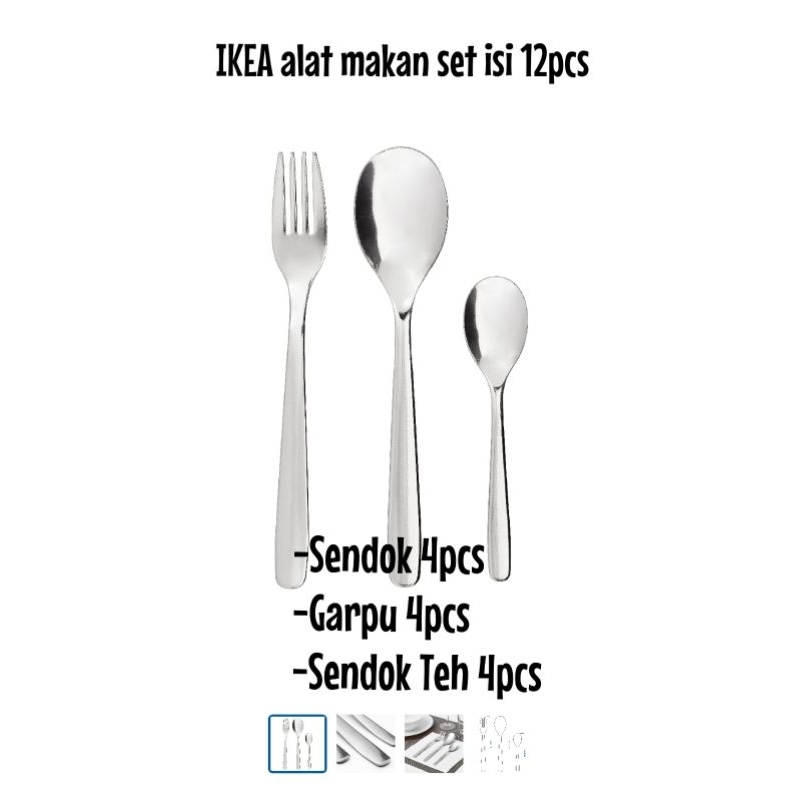 Jual Ikea Alat Makan Set Cutlery Organizer Wadah Tray Baki Sendok Garpu ...