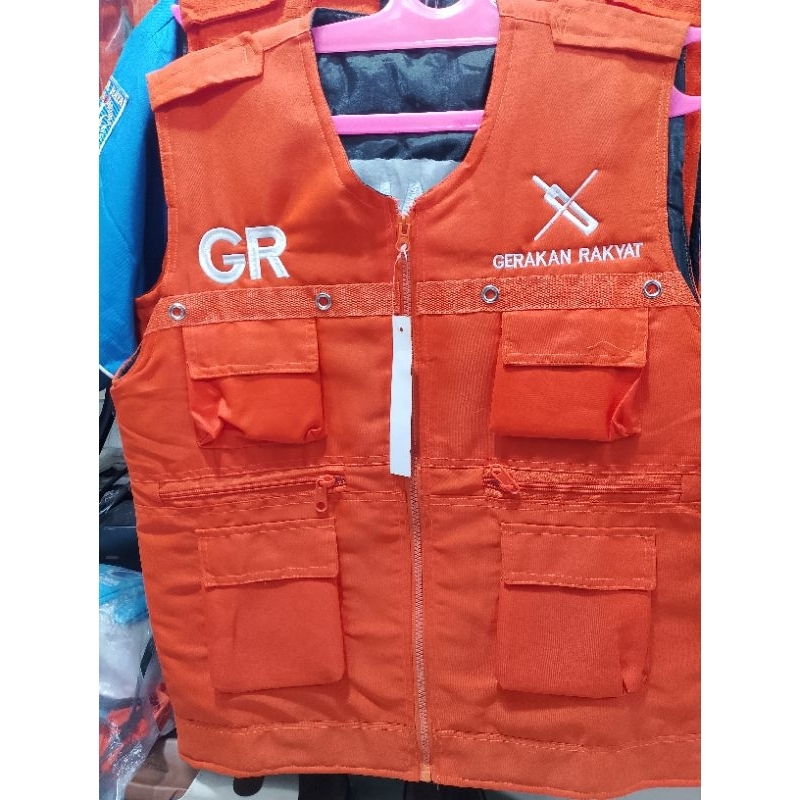 Jual Rompi Oblong Ormas Gerakan Rakyat Rompi Oren Istimewa tebal ...