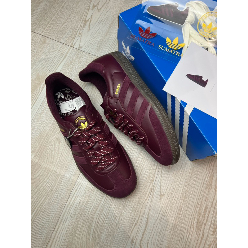 Jual Adidas Originals Samba Sumatra Burgundy | Shopee Indonesia
