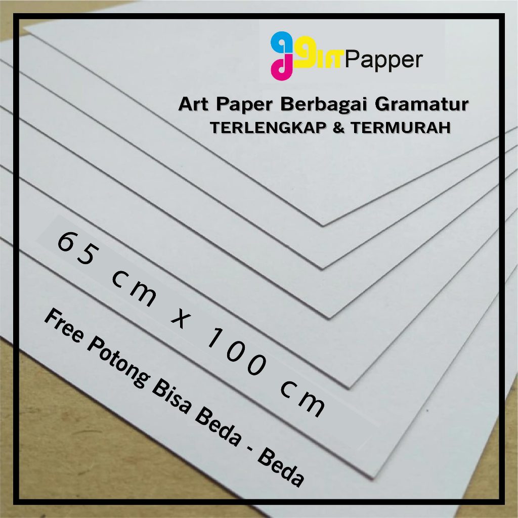 Jual Kertas Art Paper Berbagai Macam Gramatur Ukuran Plano 65 x 100 Cm ...