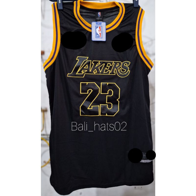 Jual Jersey Baju Basket Nba Pria Wanita Los Angeles Lakers Hitam Kuning ...