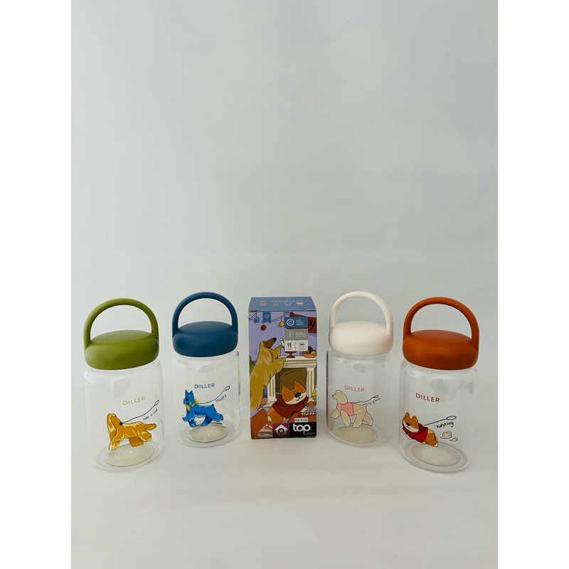 Jual DILLER - Botol Minum Kaca Mini Viral 420ml | Shopee Indonesia