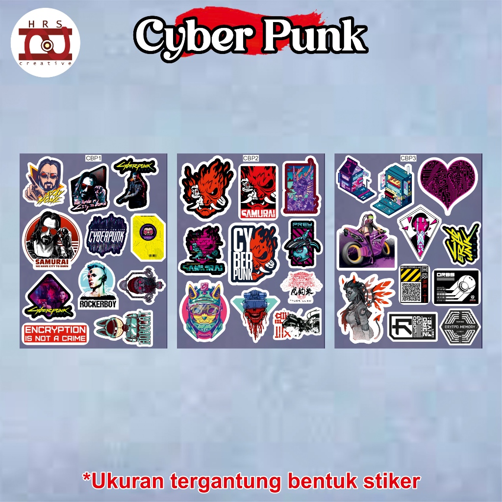 Jual Cyberpunk Stiker ( scrapbook, coverbook, tumblr, laptop dll ...