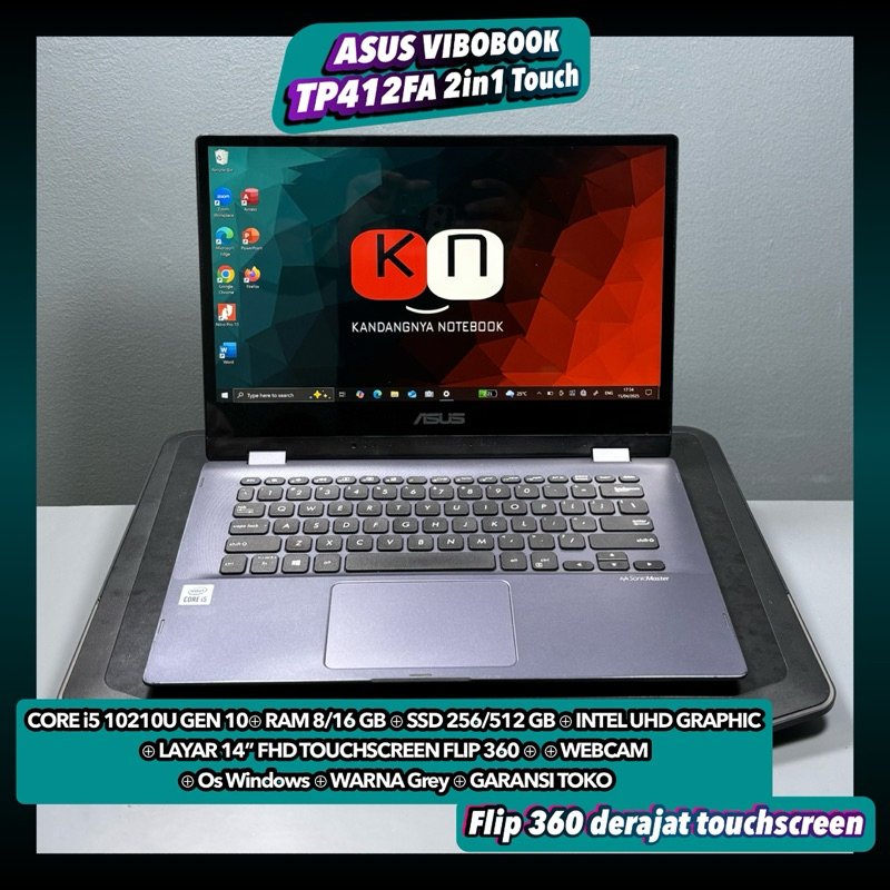 Jual Asus Vivobook Flip TP412FA 2in1 Core i5 10210U Ram 16 Ssd 1TB ...