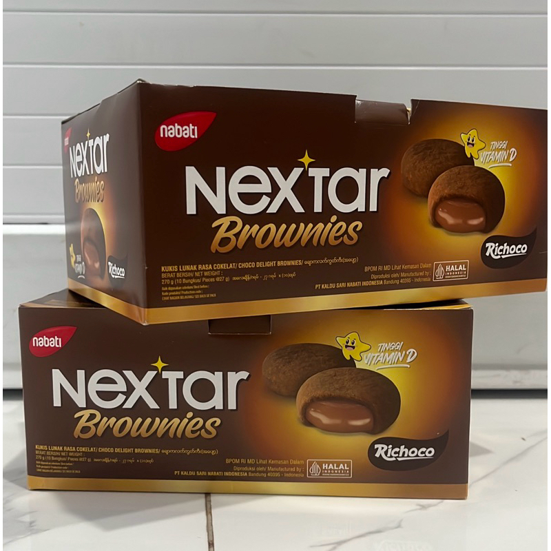 Jual NEXTAR Choco Brownies Cookies Choco Delight - 1 kotak isi 10 pcs ...
