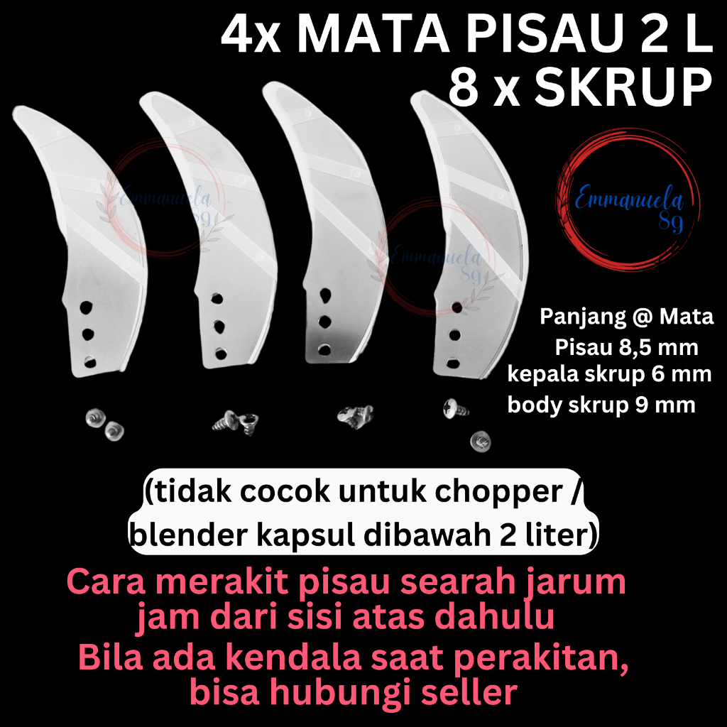 Jual Mata Pisau Chopper 2 liter 3 Liter Blender Meat Grinder Penggiling ...