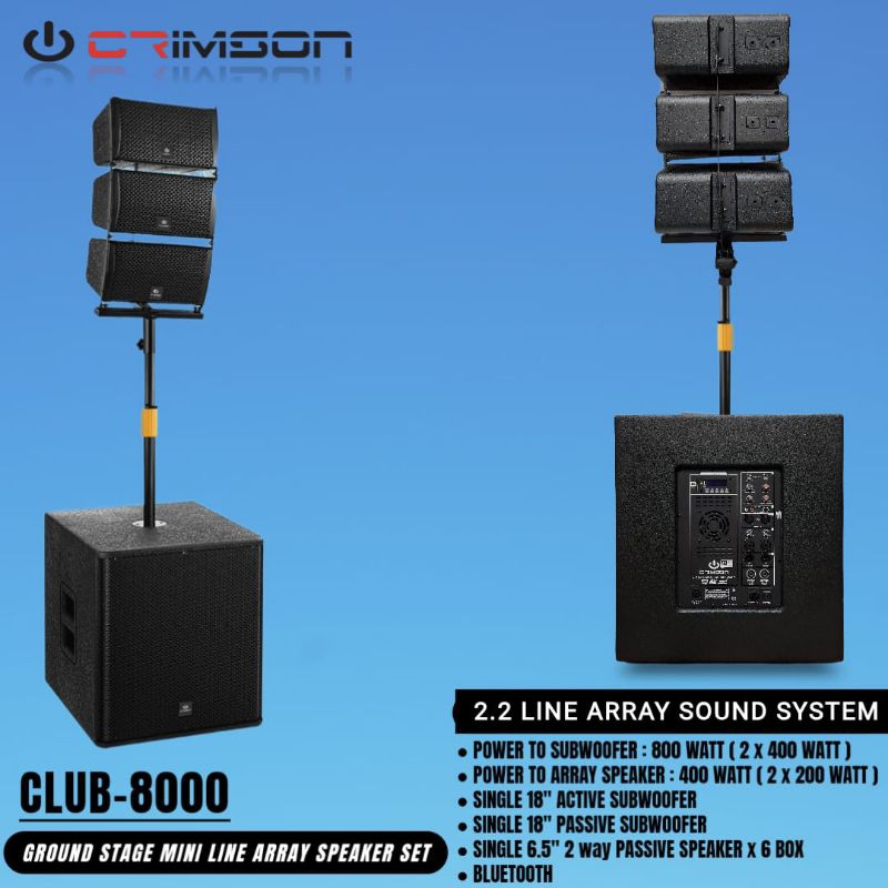 Jual paket sound system speaker Line array crimson club 8000 original ...