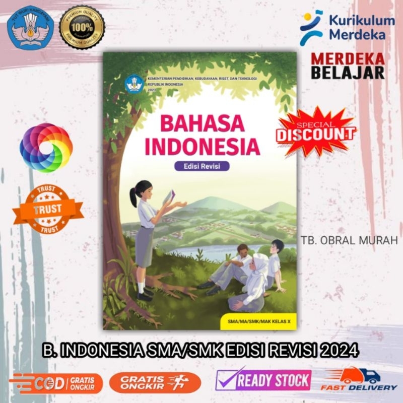 Jual BUKU SISWA BAHASA INDONESIA REVISI TERBARU 2024 KELAS 10 SMA/SMK KURIKULUM MERDEKA ...