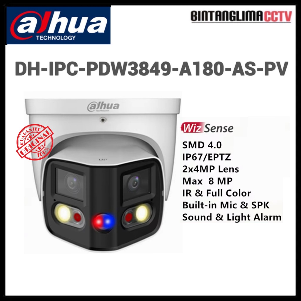Jual DAHUA DH-IPC-PDW3849-A180-AS-PV | Shopee Indonesia