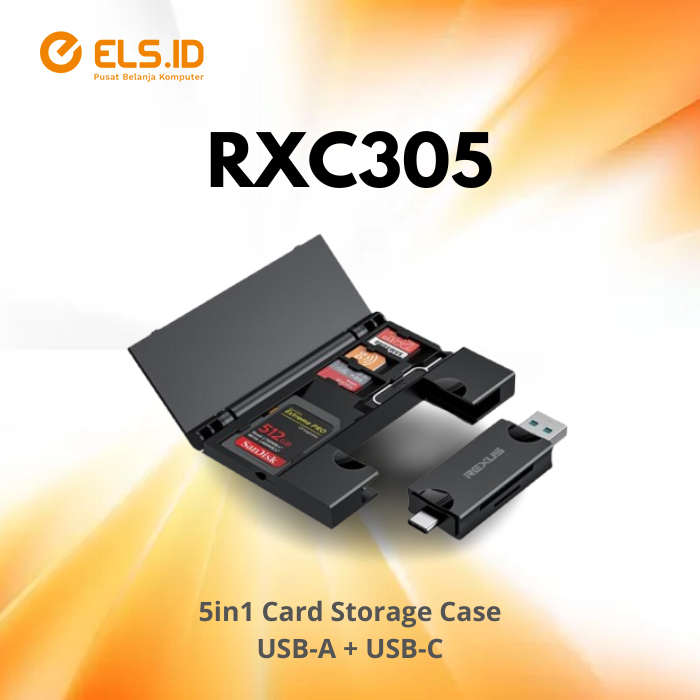 Jual Rexus RXC305 Card Reader USB-A + USB-C (5in1) | Shopee Indonesia