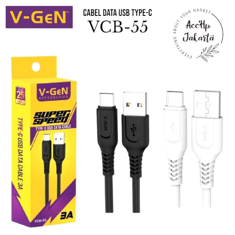 Jual CABLE V-GeN VCB 55 VCB-23 Kabel Data VGEN TYPE-C Fast Charging 3A ...