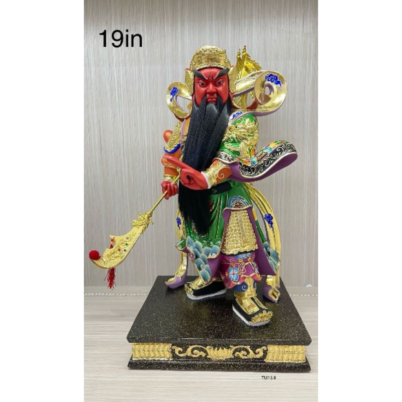 Jual patung dewa kwan kung / kwan kong / guan yu - berdiri - 5 bendera ...