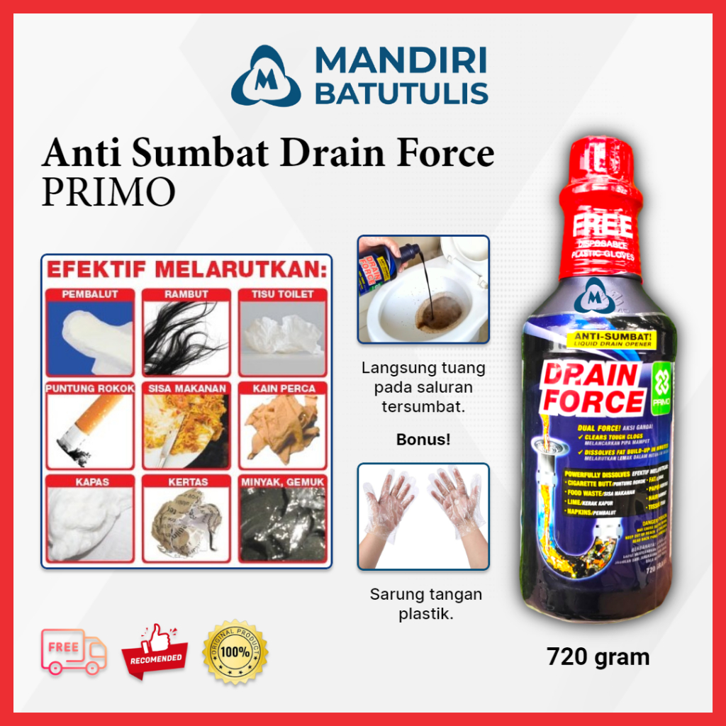 Jual Anti Sumbat PRIMO - Drain Force - Obat Mampet - Pembersih Saluran ...