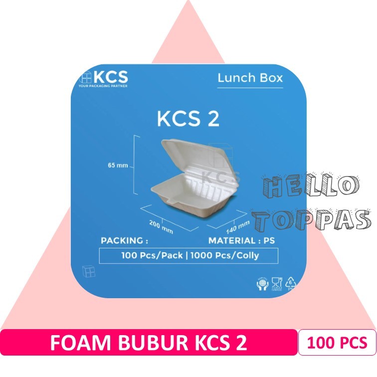 Jual Styrofoam Bubur KCS 2 isi 100pcs / Foam Kotak Makanan Bakmi ...