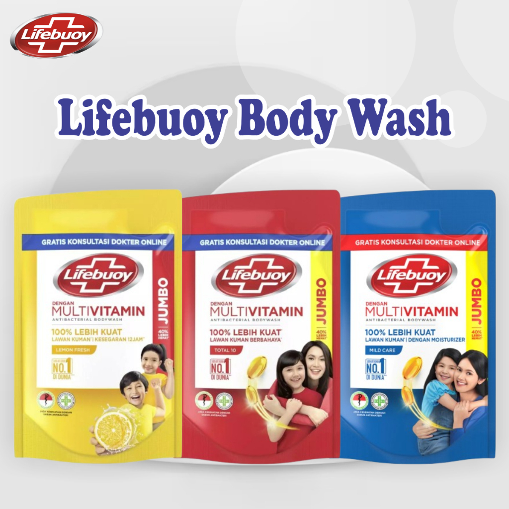 Jual Lifebuoy Body Wash Jumbo Multivitamin Anti Bacterial 800 ml ...