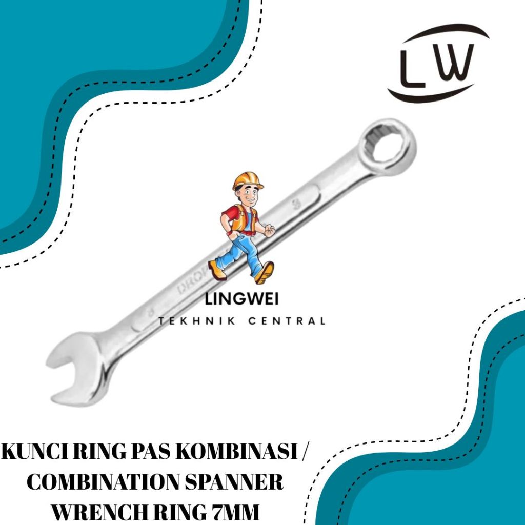 Jual KUNCI RING PAS KOMBINASI / COMBINATION SPANNER WRENCH RING 7MM | Shopee Indonesia