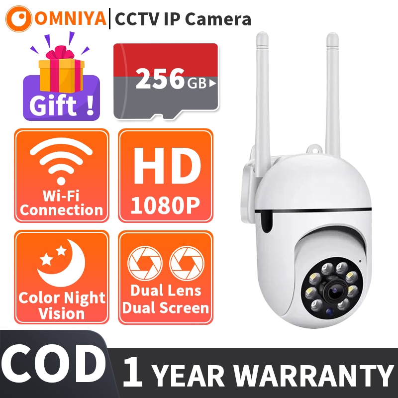 Jual 【Gift 256G SD】Kamera cctv wifi jarak jauh lewat hp 360°PTZ Camera ...
