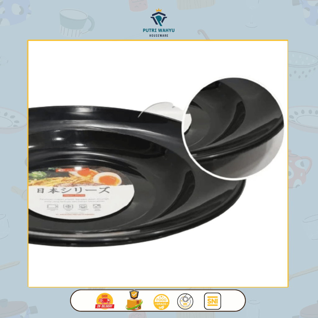 Jual Piring Makan Plastik Lusinan 9 Inch Piring Mie Ramen Japan Tebal ...
