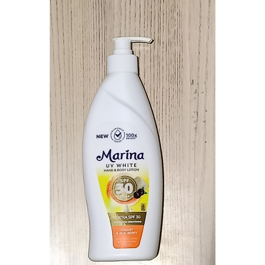 Jual Marina UV white SPF 30 PUMP 350 ml | Shopee Indonesia