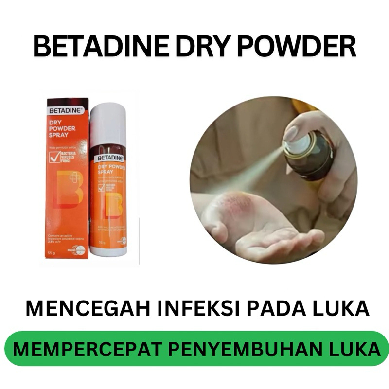 Jual Betadine Dry Powder Spray Luka | Shopee Indonesia