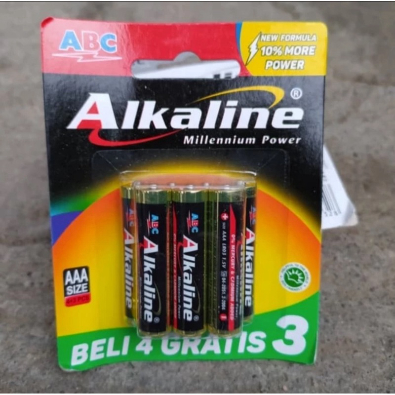 Jual Baterai Alkaline AAA A3 Battery ABC | Shopee Indonesia