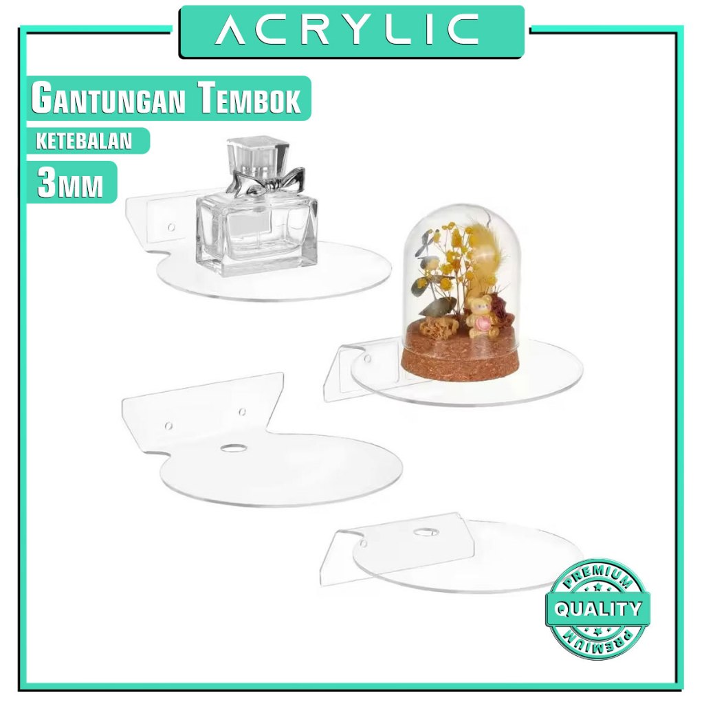 Jual Acrylic Tempat CCTV Gantung Rak Dinding Akrilik Holder Rak Display ...