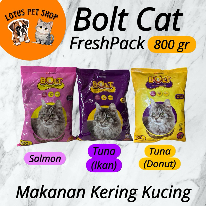 Jual Bolt Cat Dry Food 800gram FreshPack / Makanan Kucing Kering Rasa ...