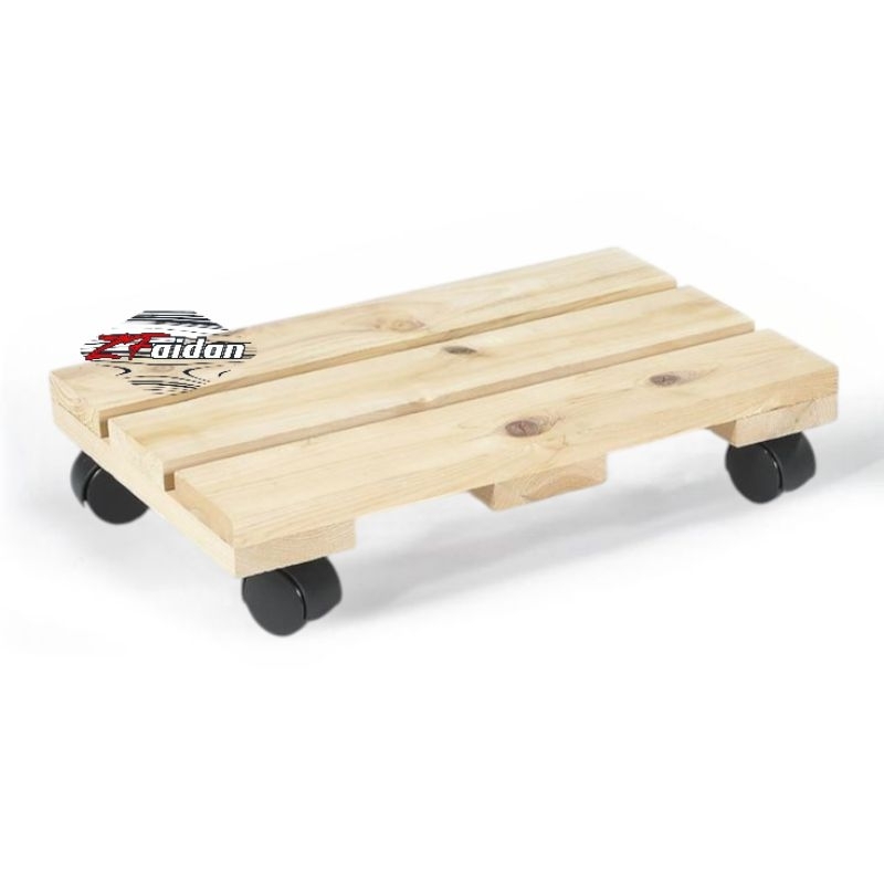Jual Shp1 Troly Kayu Dengan Roda / Alas Pot Kayu / Alas Gas / Tatakan ...