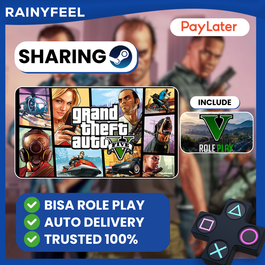 Jual [BONUS STEAM KEY] GTA V STEAM (BISA ROLEPLAY) / GRAND THEFT AUTO 5 ...