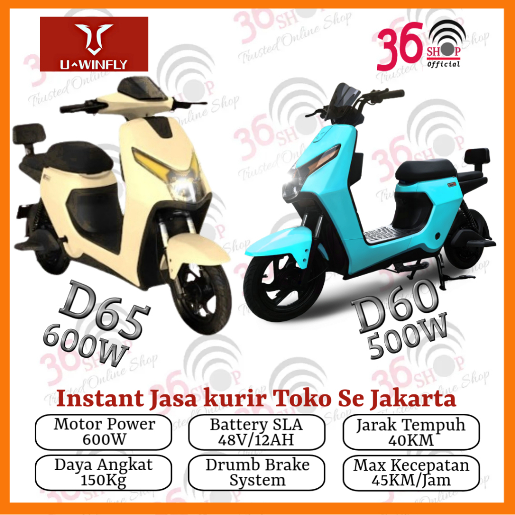 Jual Sepeda Listrik Uwinfly [D60 500W] [D65 600W] [D60 ADV 500W] - Motor Power 600 Watt ...