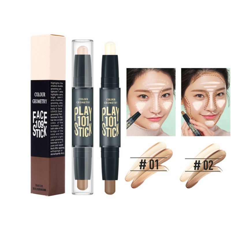 Jual Contouring Stick Face 109 Stick Colour Geometry Duo Concealer ...
