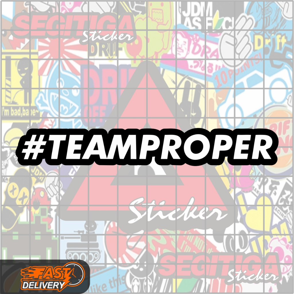 Jual Sticker Team Proper Ukuran 9 x 1.3 Cm | Shopee Indonesia