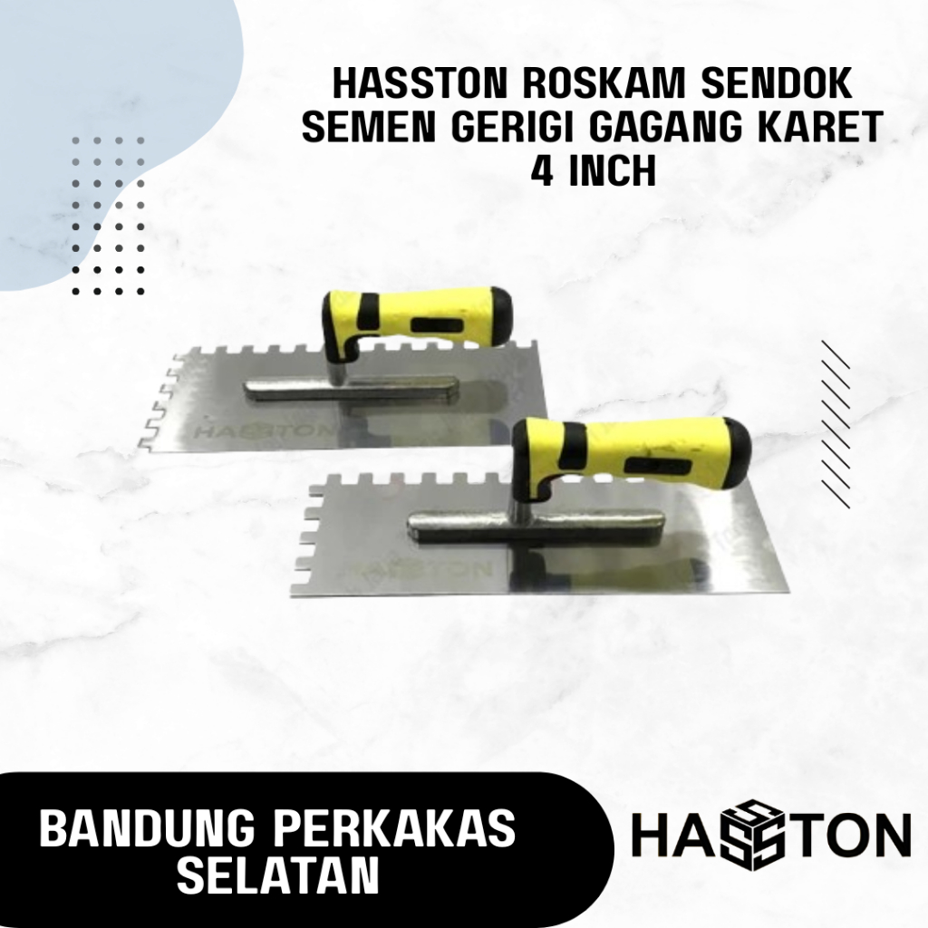 Jual HASSTON Roskam Sendok Semen Gerigi Gagang Karet - Cetok Sekop ...