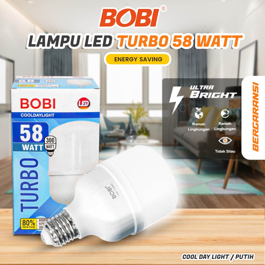 Jual Lampu Led Turbo / Lampu Bohlam BOBI / Variasi Watt - 38W,48W,58W ...