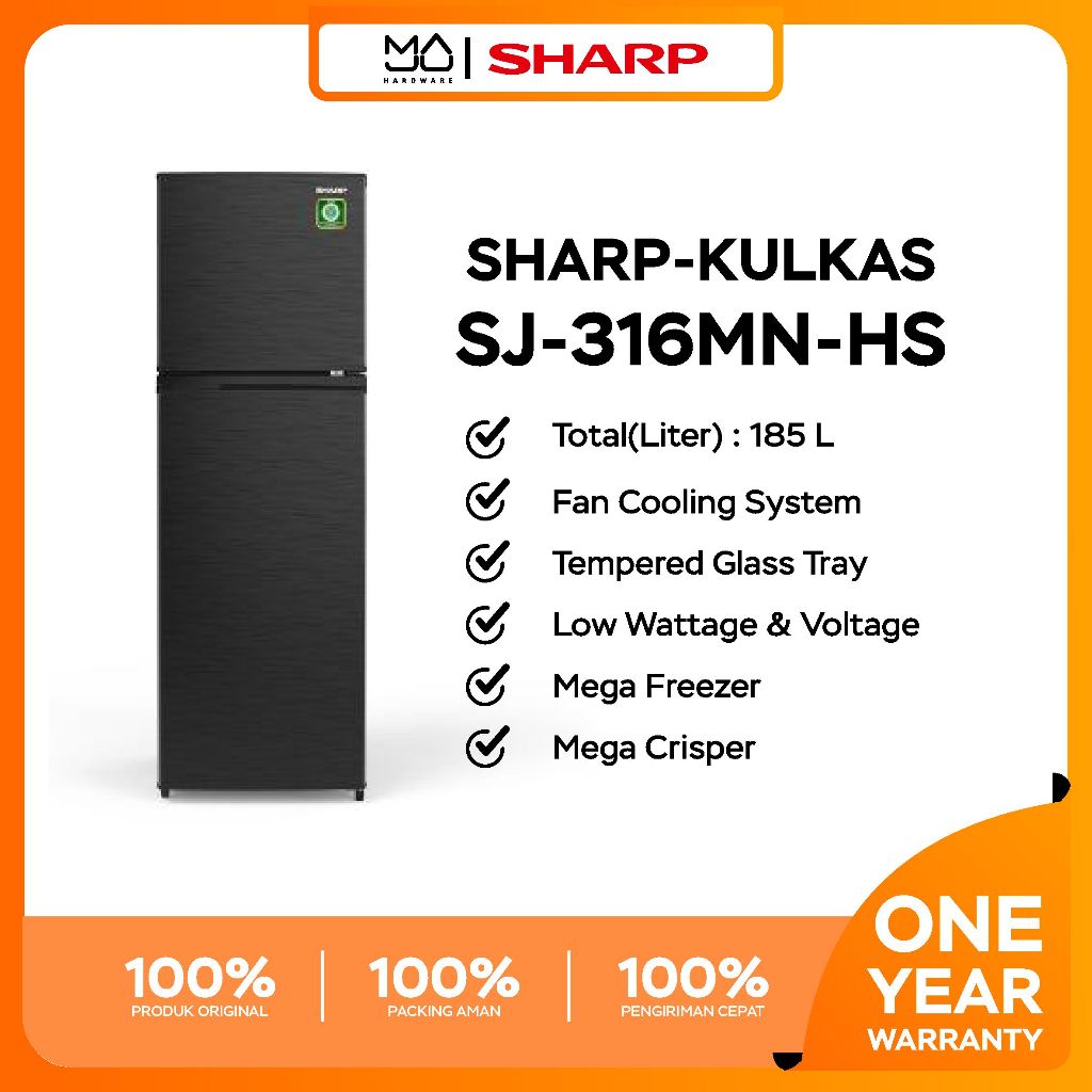 Jual Kulkas SHARP Kulkas 2 Pintu Kirei Series SJ-316MN-HS - Garansi ...