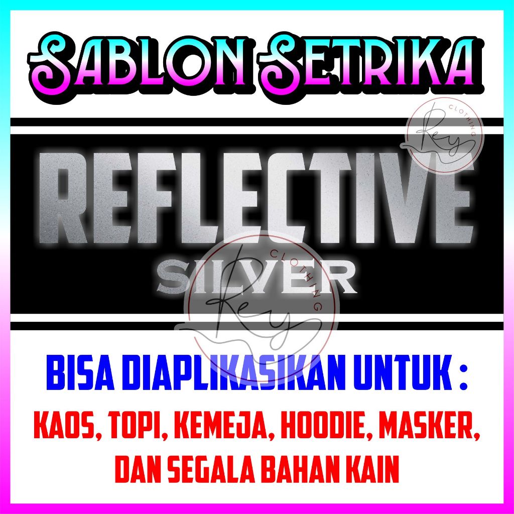 Jual SABLON SETRIKA REFLECTIVE SILVER - REY CLOTHING | Shopee Indonesia
