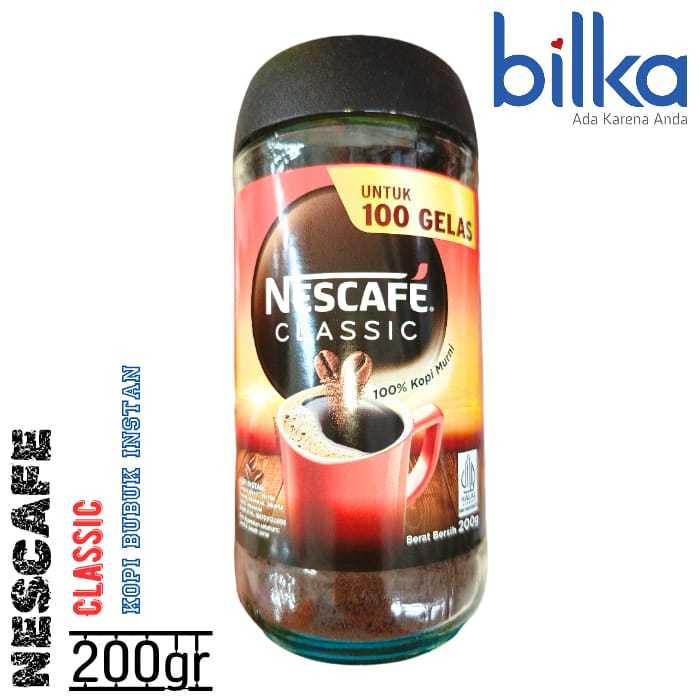 Jual NESCAFE Classic Kopi Bubuk Instan Botol 200gr | Shopee Indonesia