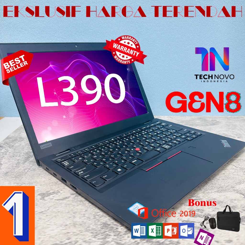 Jual Lenovo thinkpad second laptop L390 core I5 GEN8 14inch Peningkatan ...