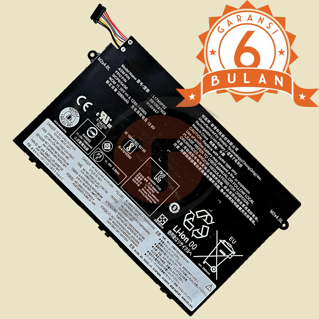 Jual Baterai Untuk Lenovo ThinkPad E14 E15 E480 E485 E495 E580 E585 E490 E590 E595 Series ...