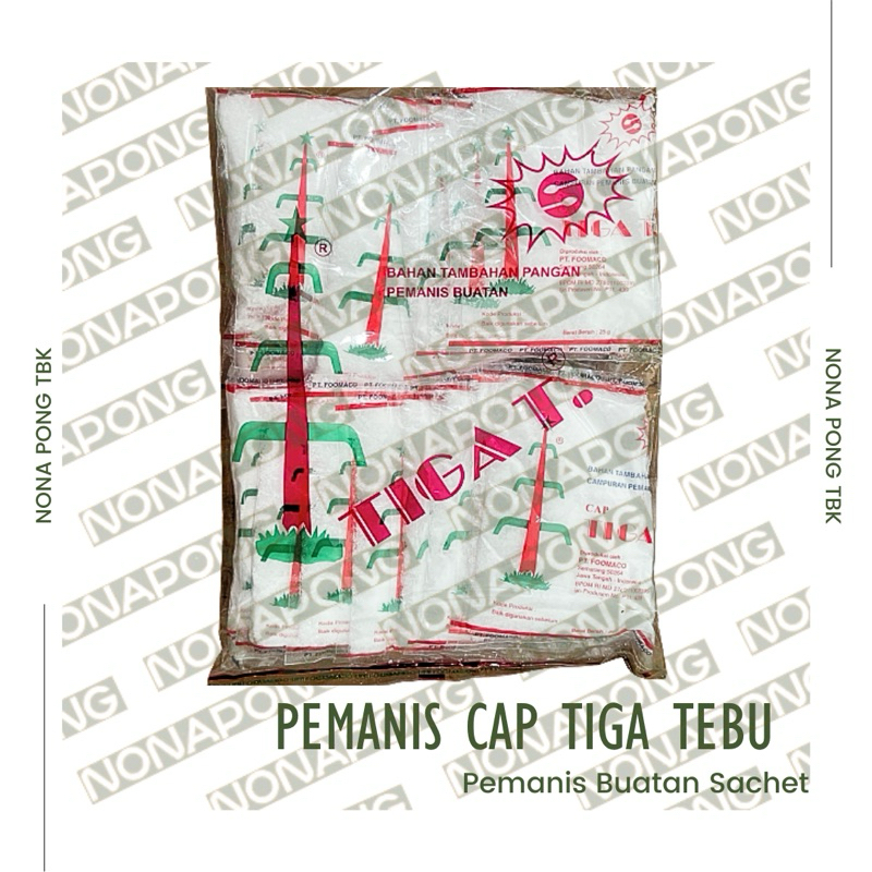Jual Pemanis | Sakarin | Pemanis Cap Tiga Tebu 25gram | Sakarin Cap ...