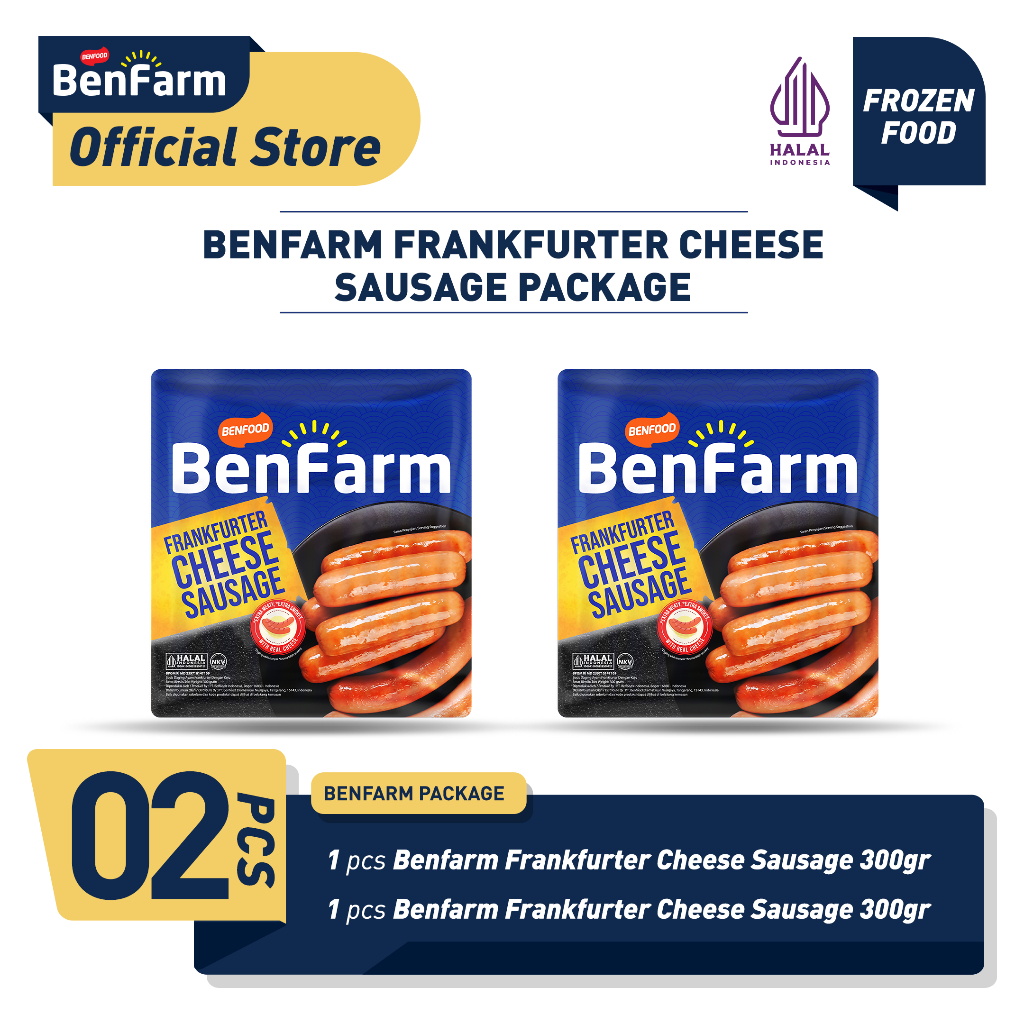 Jual Benfarm Frankfurter Cheese Sausage Package | Shopee Indonesia